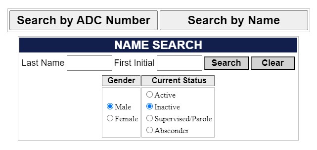 Arizona Department of Corrections Inmate Search Instructions