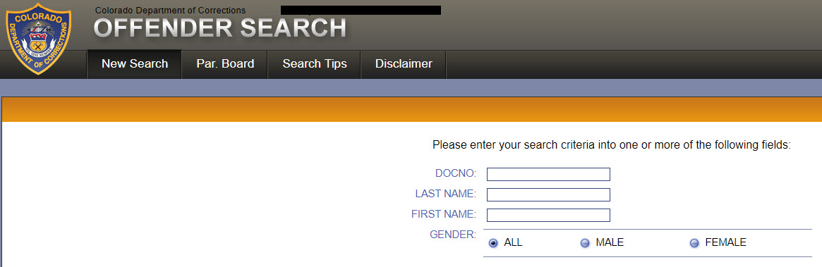 Colorado Department of Corrections Inmate Search Instructions