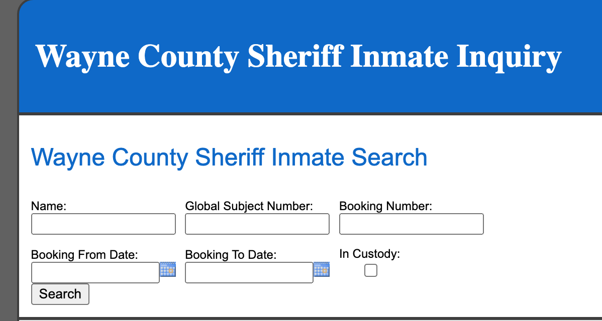 Wayne County Jail III Roster Lookup, MI, Inmate Search