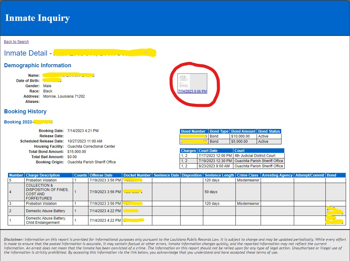 Ouachita Parish Correctional Center Roster Lookup, LA, Inmate Search