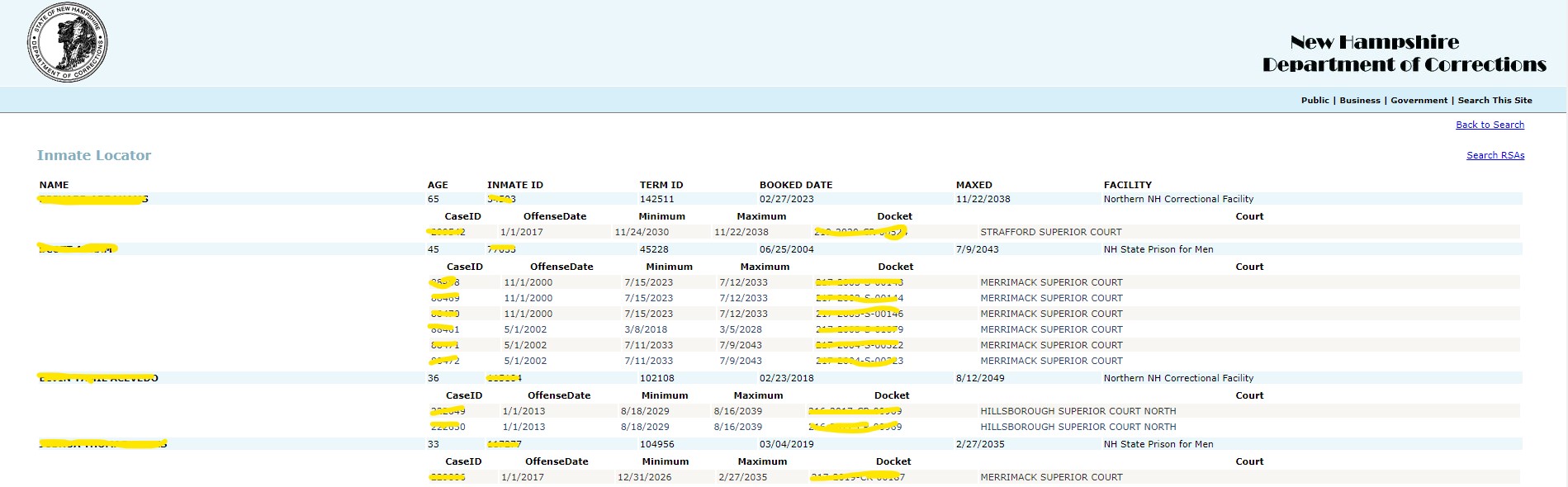Merrimack County House of Corrections Roster Lookup, NH, Inmate Search