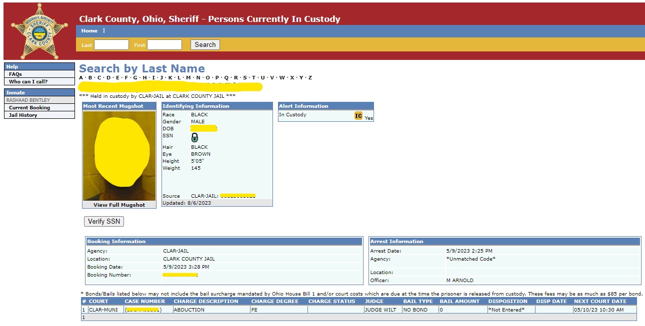 Clark County Jail Roster Lookup, OH, Inmate Search