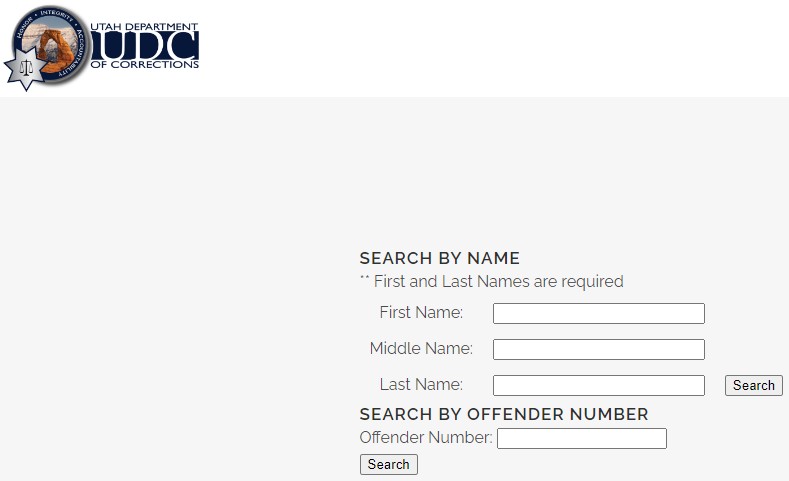 Utah Department of Corrections Inmate Search Instructions